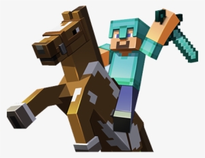 Steve Riding Horse - Minecraft Papercraft 48-piece Minecart Set - Free ...
