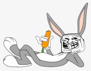Bugs Bunny Mammal Vertebrate Cartoon - Troll Face - Free Transparent ...