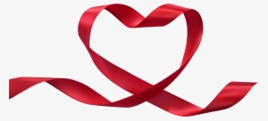 Valentine Ribbon Png Image Background - Red Heart Ribbon Png - Free ...