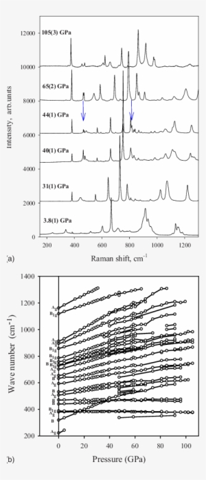 Color Online A Examples Of Raman Spectra Of -b 28 Compressed - Diagram ...