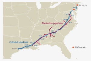 Colonial And Plantation Pipeline Map - Free Transparent PNG Download ...