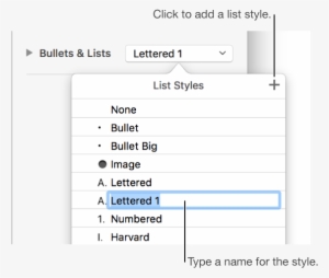 The List Styles Menu With An Add Button In The Top - Online Checklist ...