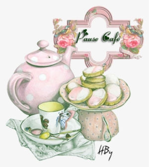 Tea Table Decoration Luxury Poster Drawing Illustration - Cartoon ...