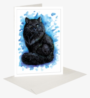 Black Cat Greeting Card - Greeting Card - Free Transparent PNG Download ...