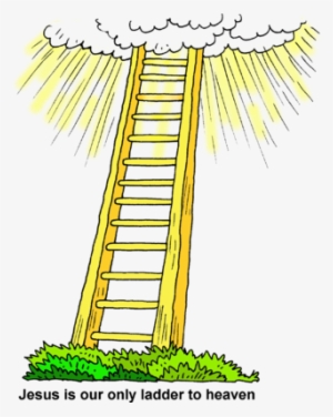 Vector Black And White Clipart Heaven - Ladder Jesus - Free Transparent ...
