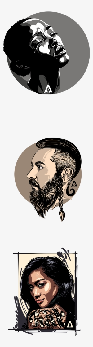 Vector Portraits Part1 On Behance - Illustration - Free Transparent PNG ...