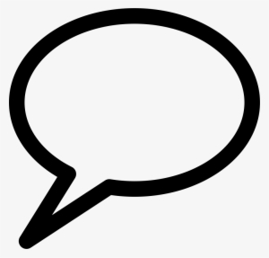 Comment Speech Bubble Of Oval Shape Outline Symbol - Free Transparent ...