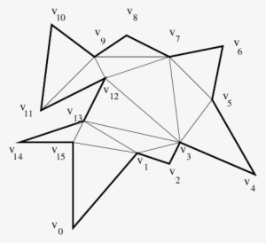 A Triangulated Simple Polygon - Triangle - Free Transparent PNG ...