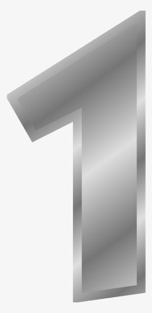 C - - Silver Number 1 Clipart - Free Transparent PNG Download - PNGkey