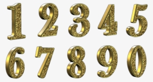 Number Eight Gold Shining Png Clip Art Image - Gold Numbers Png - Free ...