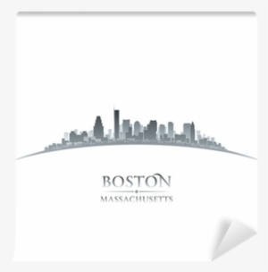 Boston Massachusetts City Skyline Silhouette White - Boston - Free ...