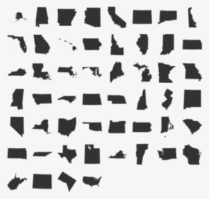 Download States Silhouette Clipart Dingbat United States - All 50 State ...