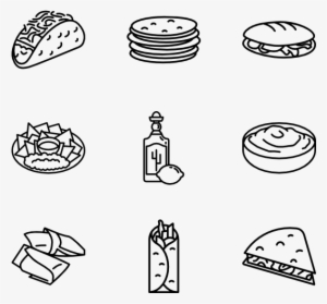 Mexican Icon Packs Svg Psd Png - Easy To Draw Mexican Food - Free ...