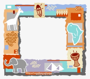 African Themed Frame - Frame For Africa - Free Transparent PNG Download ...