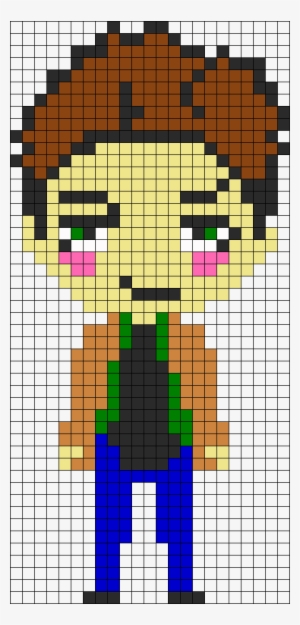 Dean Winchester Supernatural Perler Bead Pattern - Dean Winchester ...