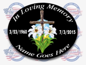 In Loving Memory Cross Decal Style - Cross Clipart Black And White Png ...