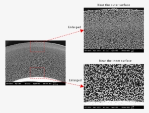 Sem Images Of The Cross-section Of Porous Plastic Material - 多孔 質 材料 加工 ...