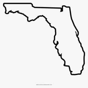 Florida Map Coloring Page - Mapa De Florida Png - Free Transparent PNG ...