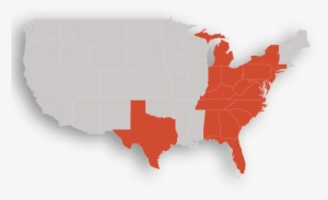 Service Areas - Map Of Adhd In America - Free Transparent PNG Download ...
