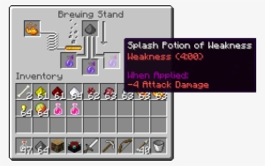 Splash Potion Weakness - Minecraft - Free Transparent PNG Download - PNGkey