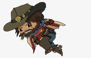 Bleed Area May Not Be Visible - Mccree Chibi - Free Transparent PNG ...