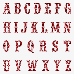 Red Bandana Text Styles Wall Decal All Letters - All Style Letter ...