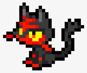 Litten - Pixel Art Pokemon Fire Red - Free Transparent PNG Download ...