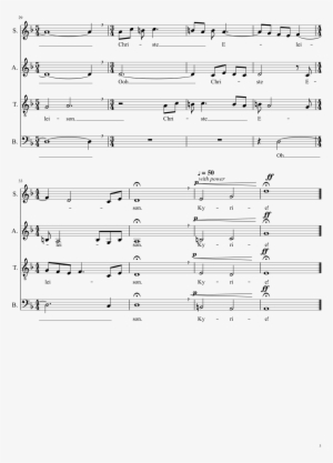Kyrie Ii Sheet Music Composed By Yoshihisa Hirano 3 - Kyrie Ii - Free ...