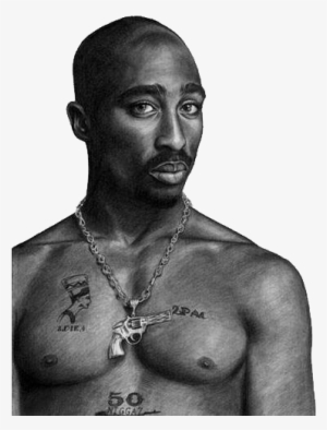 Charcoal Drawing Of Tupac - Free Transparent PNG Download - PNGkey
