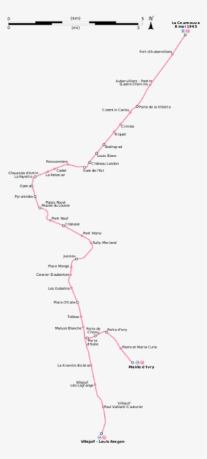 Geographically Accurate Diagram Of Paris Metro Line - Paris Métro Line ...