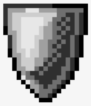 Shield Silver - Pixel Shield Png - Free Transparent PNG Download - PNGkey
