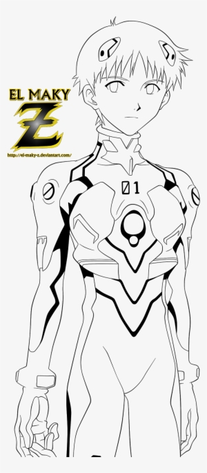 Lineart Shinji Ikari - Cartoon - Free Transparent PNG Download - PNGkey