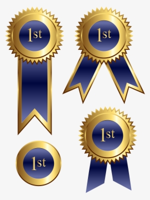 1st Prize Png - Rosette Blue Red White - Free Transparent PNG Download ...