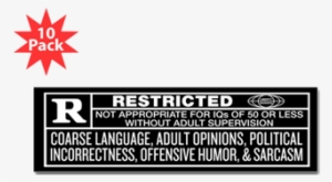 Rated R Label Png - Funny Snoopy Bumper Stickers - Free Transparent PNG ...