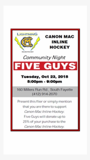 October 23rd Five Guys Fundraiser - Label - Free Transparent PNG ...