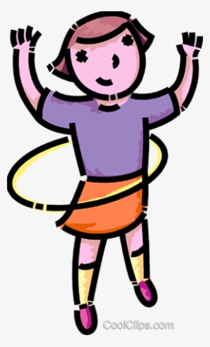 Girl With A Hula-hoop Royalty Free Vector Clip Art - Hula Hoop Clip Art ...