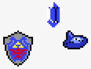 Hylian Shield - Zelda Shield 8 Bit - Free Transparent PNG Download - PNGkey