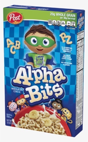 Post Cereal Box Download - Post Alpha Bits - 12 Oz - Free Transparent ...