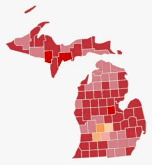 Michigan Red Blue Counties - Free Transparent PNG Download - PNGkey