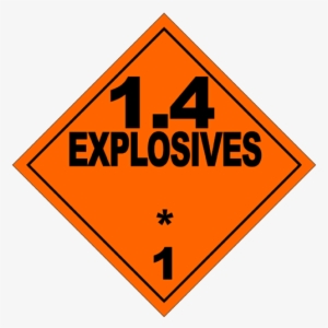 Hazmat Class 1-4 Explosives - 1.4 S Explosives Placard - Free ...