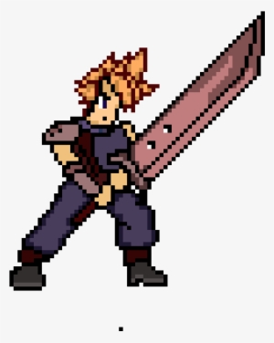 16-bit Cloud Strife - Final Fantasy Vii Sprites - Free Transparent PNG ...
