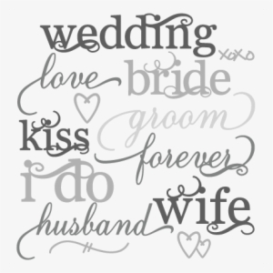 Word Clip Art Wedding Embellishments - Vector Frames Wedding Png - Free ...