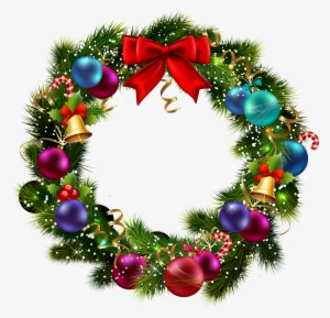 Christmas Wreath Png - Blue Clip Art Christmas Wreath - Free ...