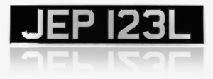 Aluminium Black And Silver Plate - Vintage Uk Car Number Plate - Free ...