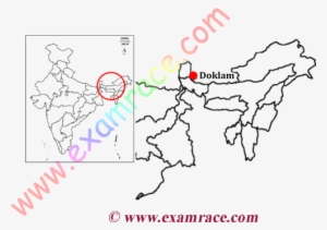 Image Shows The Location Of Doklam - Kolleru Lake On Map - Free ...