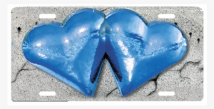 Blue Hearts & Stone Background - Vehicle Registration Plate - Free ...