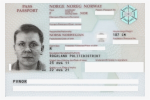 Personal Details Page - Norwegian Passport Id Example - Free ...