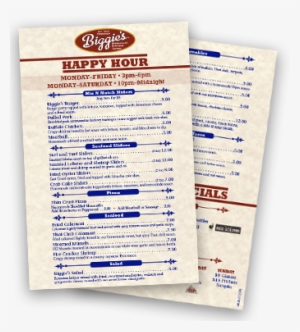 Menu-happy Hour - Biggies Clam Bar - Free Transparent PNG Download - PNGkey