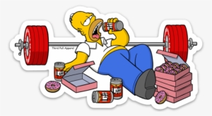 Homer "lift" Sticker - Sticker - Free Transparent PNG Download - PNGkey