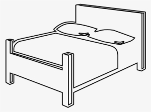 Bed Drawing Double - Outline Of A Bed - Free Transparent PNG Download ...